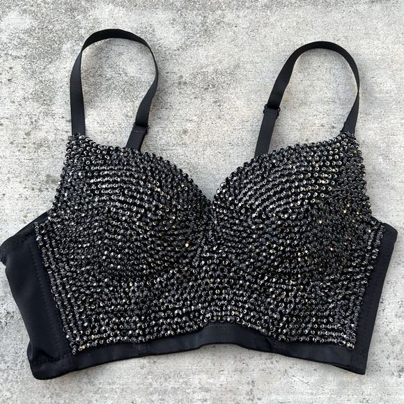 Bustier | Tops | New Years Eve Outfit Rhinestone Bustier Top Rhinestone ...
